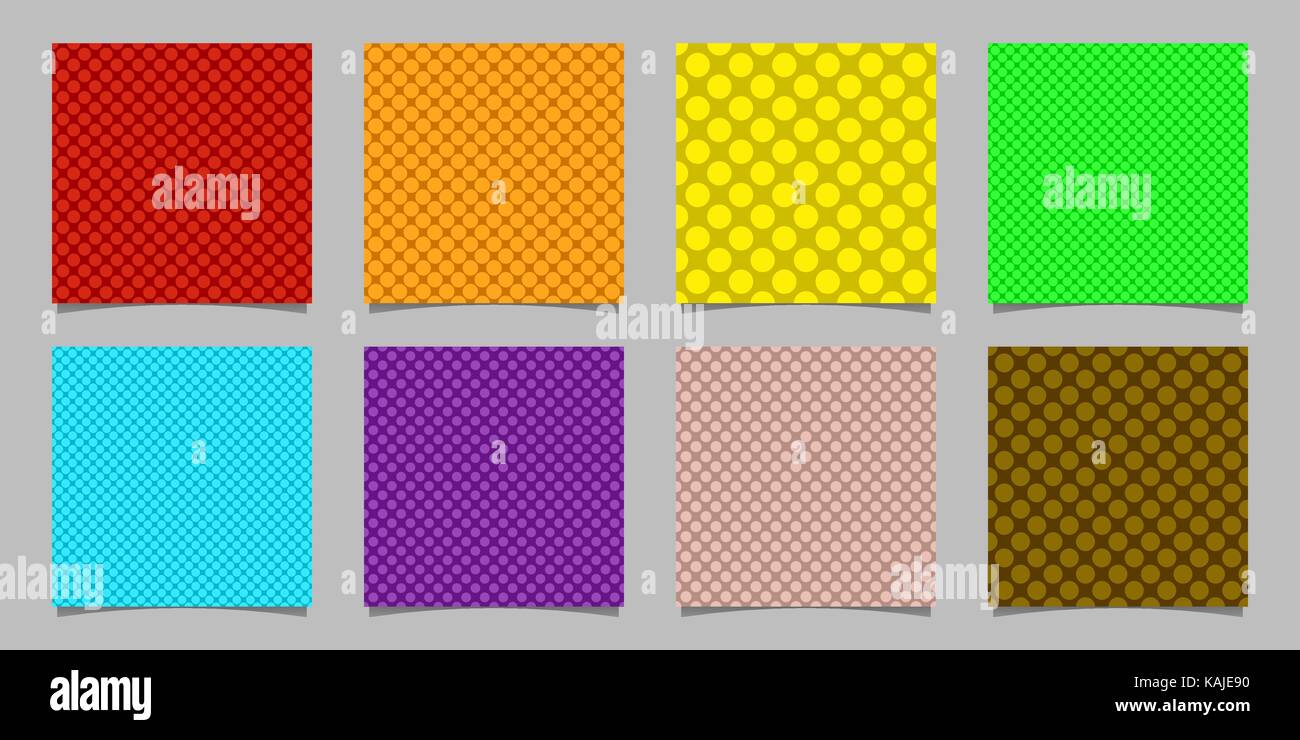 Simple seamless dot background pattern design set - squared vector ...