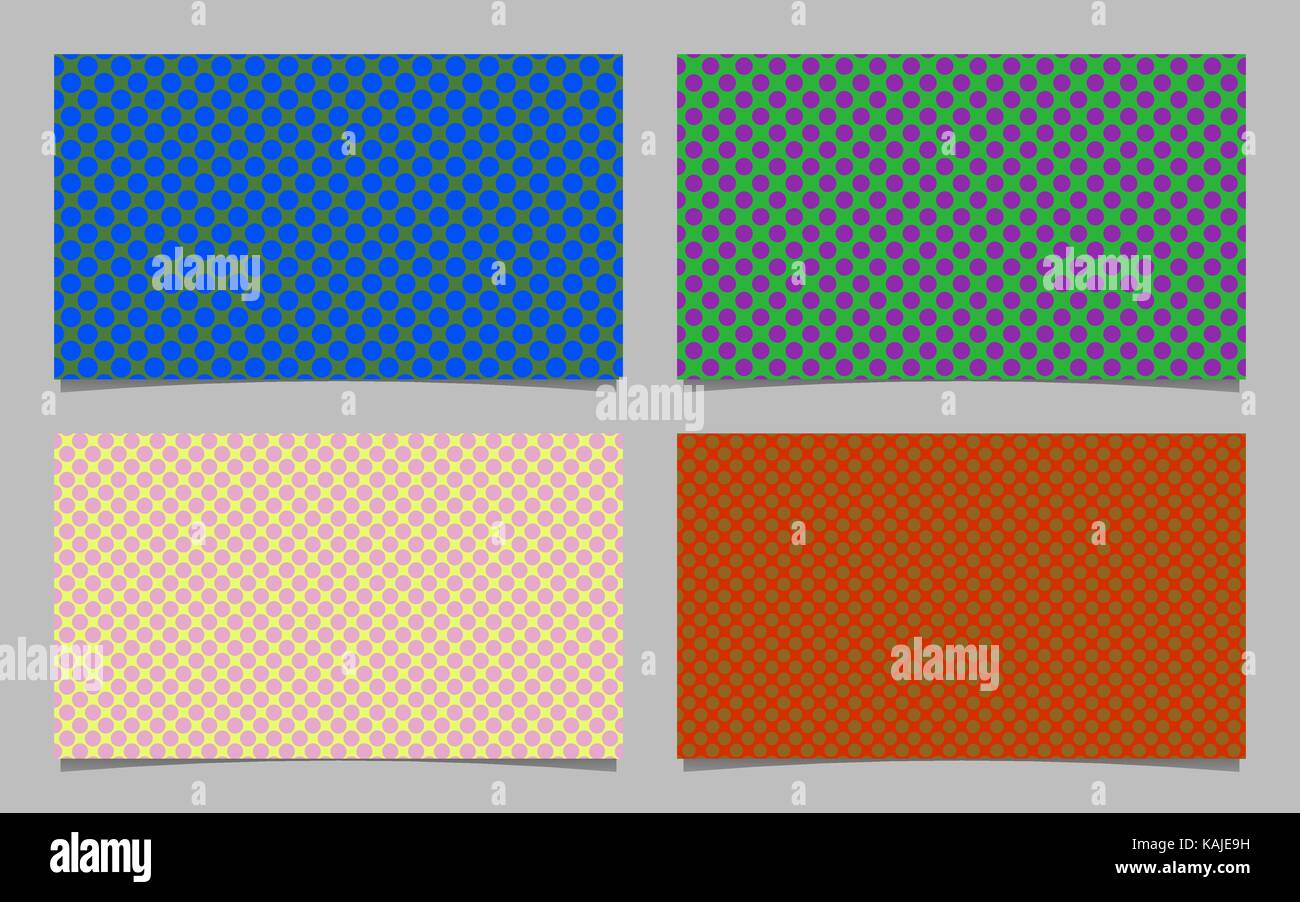 Dot pattern business card background template set - vector design with ...