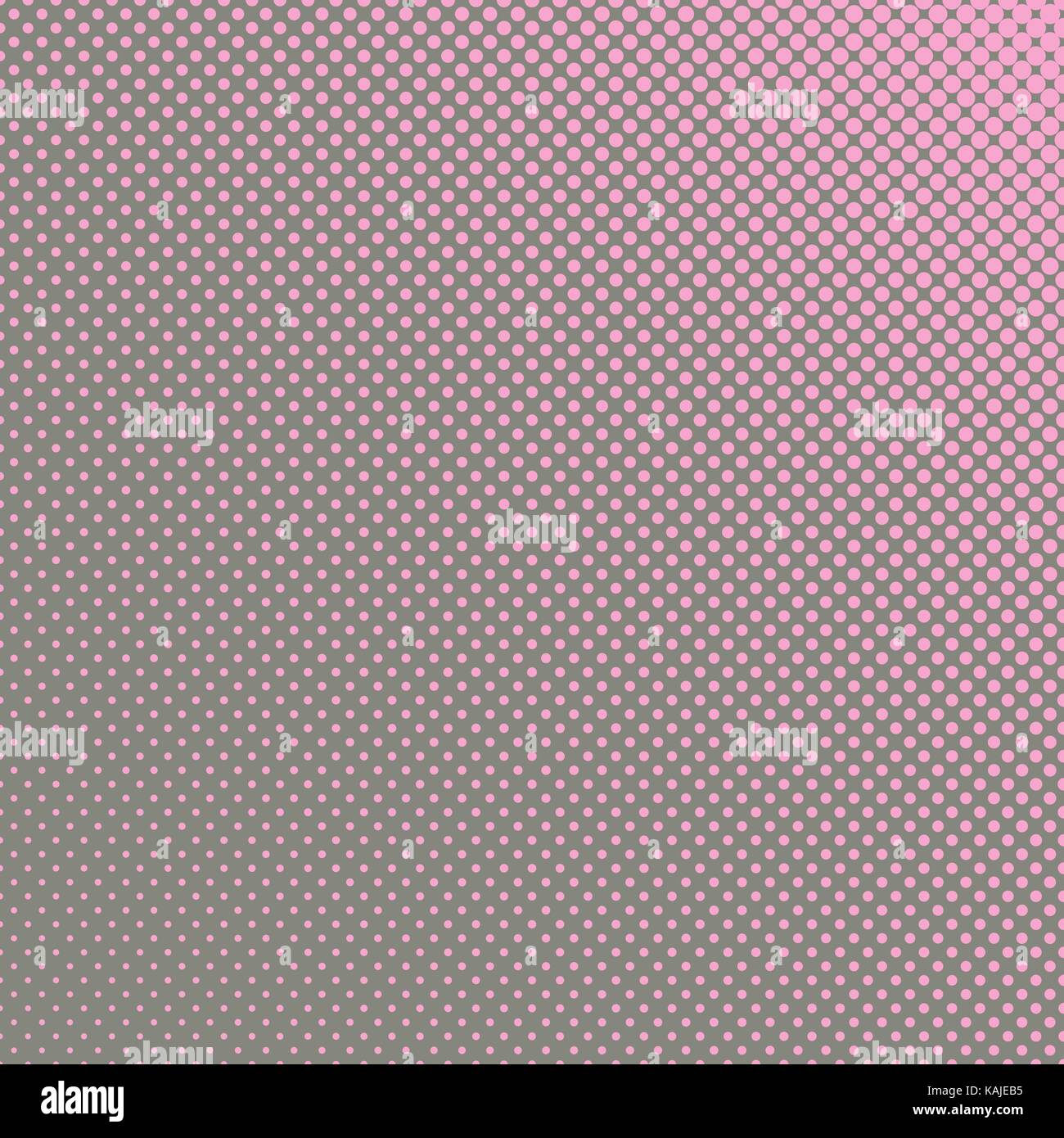 Halftone dot pattern background - vector graphic from pink circles in varying sizes on grey ...