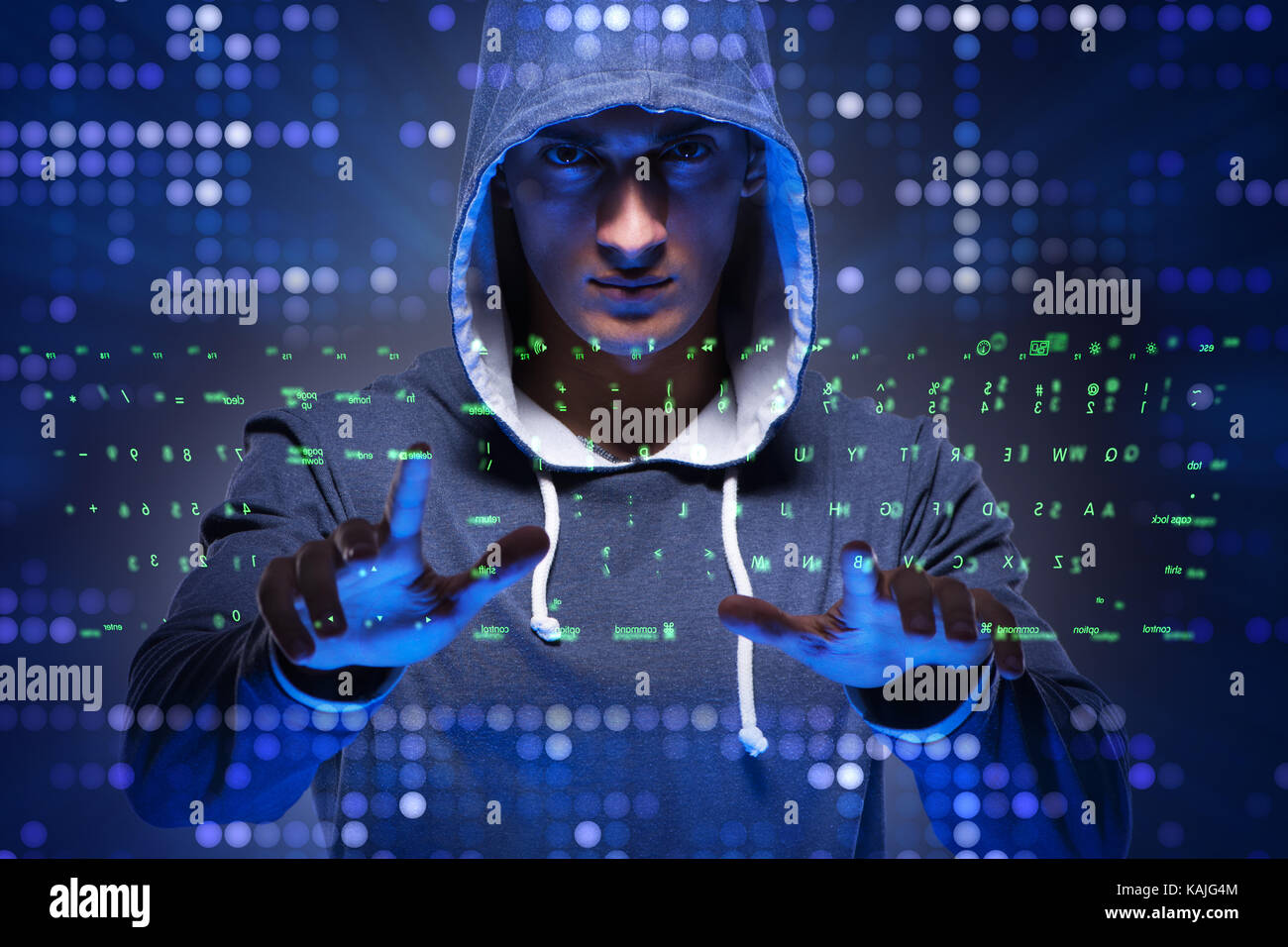 Young hacker in cyber security concept Stock Photo - Alamy