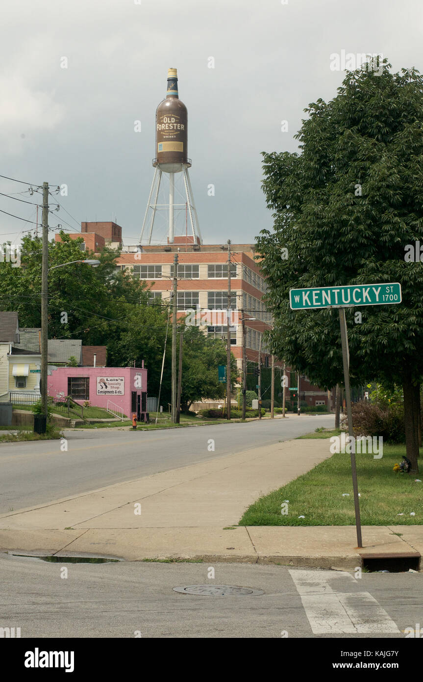 Worlds largest Whiskey bottle water tower in Louisville, Kentucky, USA ...