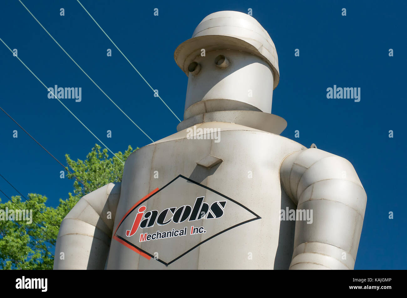 Metal robot as advertising/signage on the roadside in Cincinnati, Ohio ...