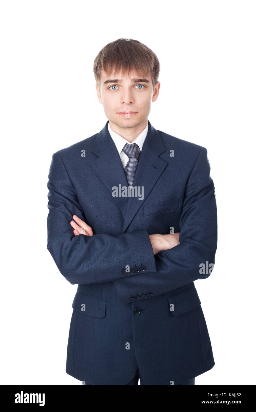 young smiling businessman isolated on white background Stock Photo - Alamy