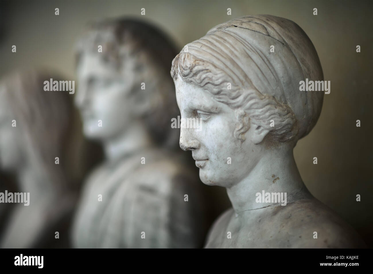 Antique Italian busts in the Vatican Museum Stock Photo - Alamy