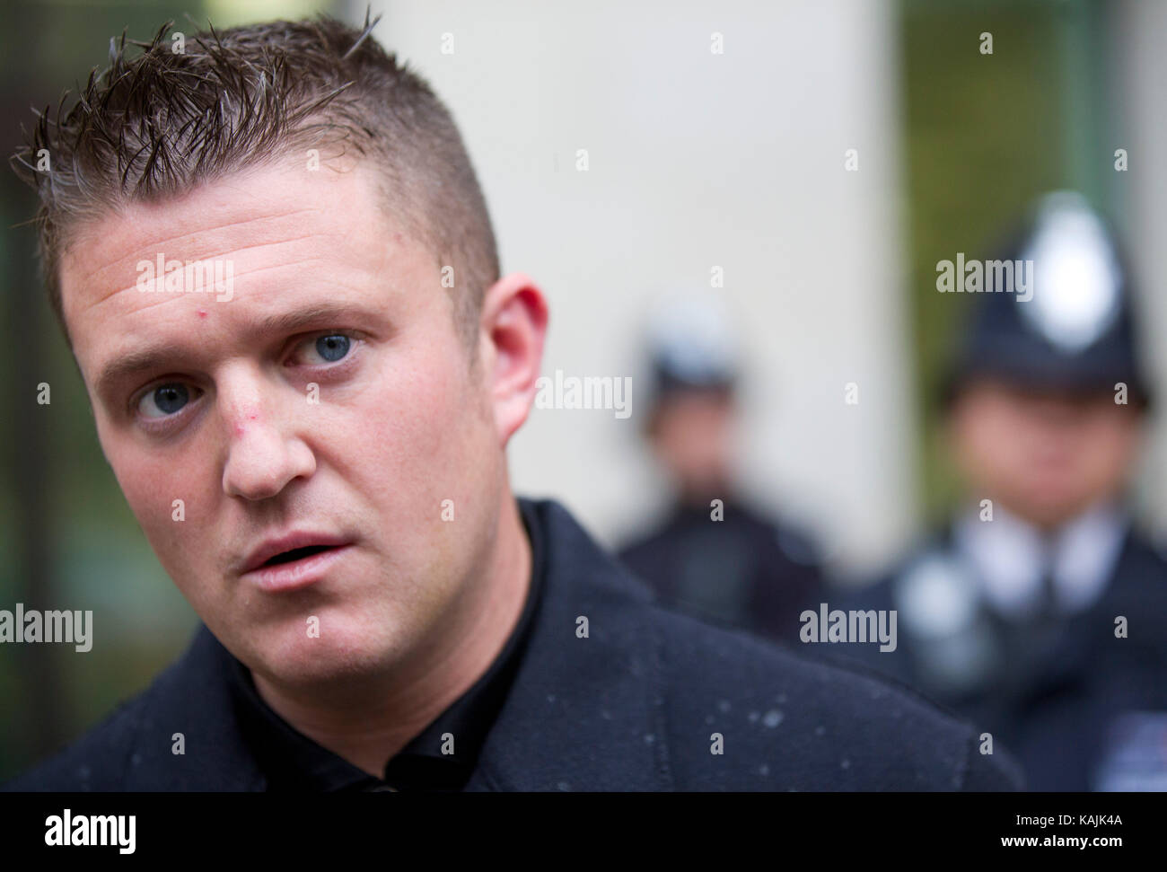 Former EDL leader Tommy Robinson leaves Westminster Magistrates Court ...
