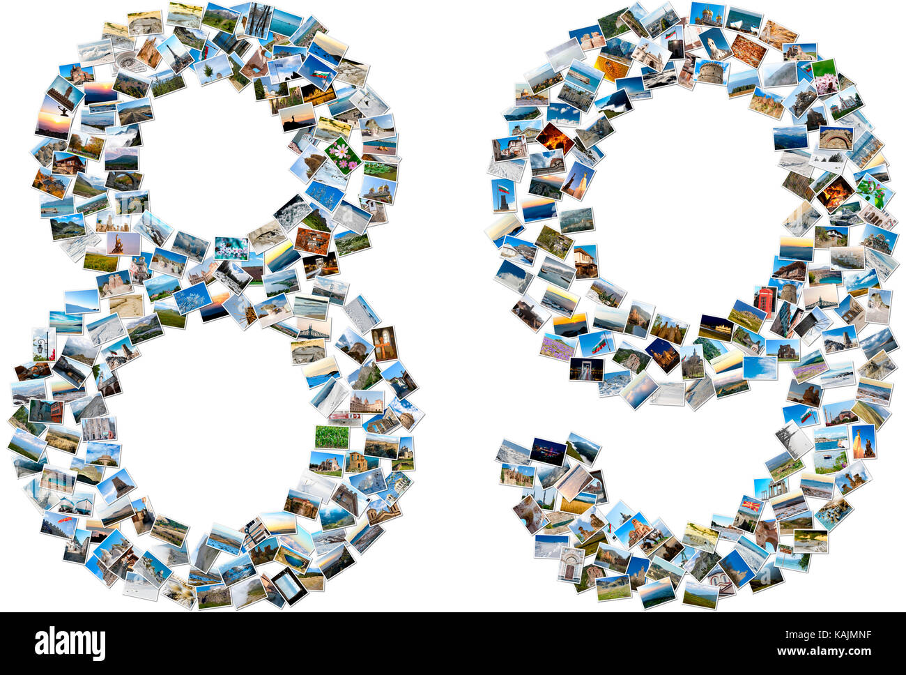 Number nine photo collage isolated hi-res stock photography and images ...