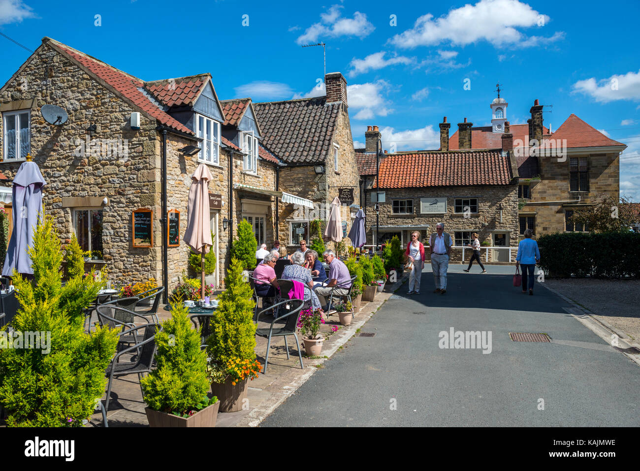 Sweet Corner Cafe, Castlegate, Helmsley, North Yorkshire Stock Photo ...