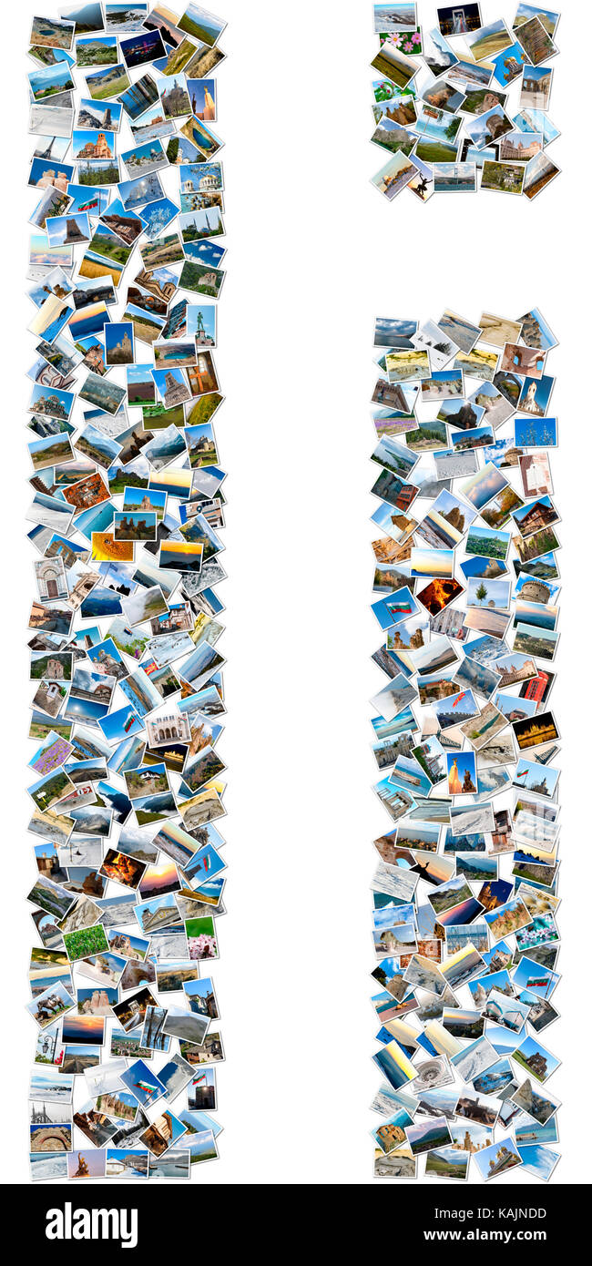 I alphabet collage element hi-res stock photography and images - Alamy