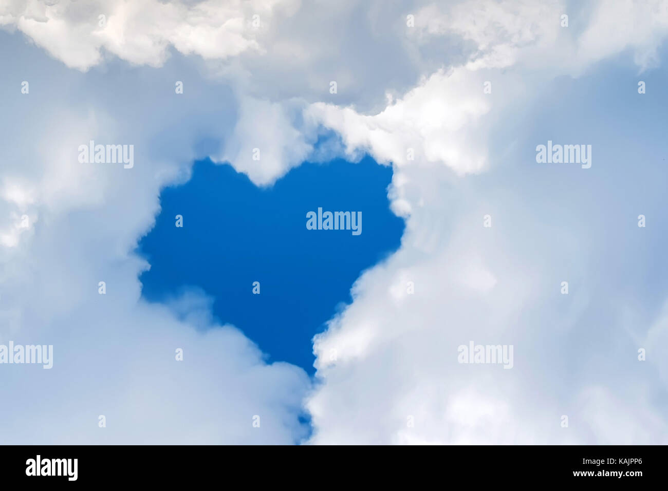 Heart shaped clouds Stock Photo - Alamy