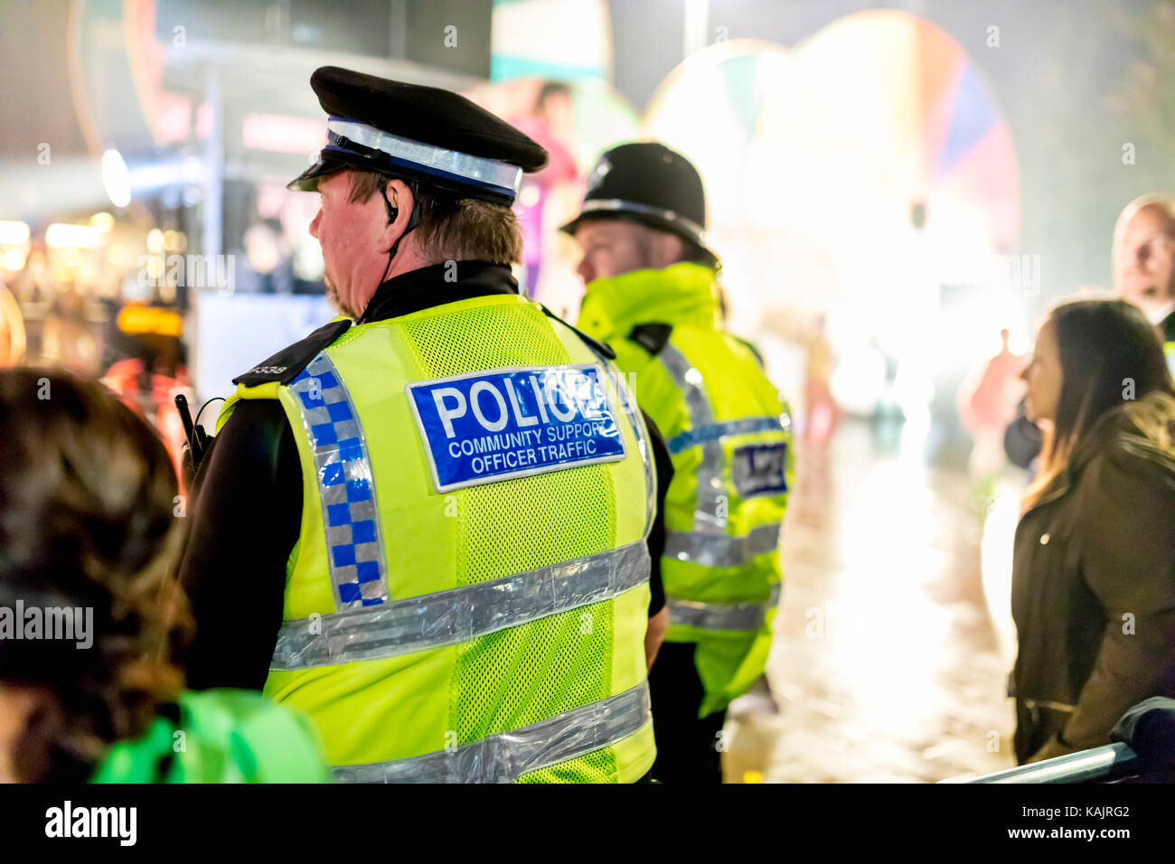 Police Officers provide security at a festival in Doncaster, Yorkshire ...