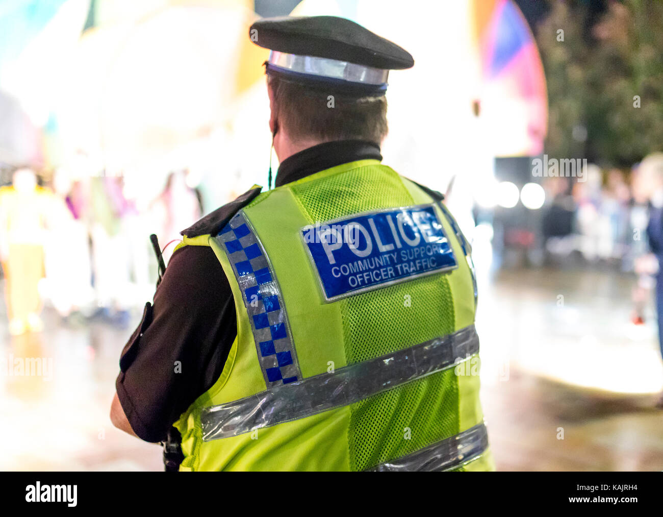 Police Community Support Traffic Officer provides security at a ...