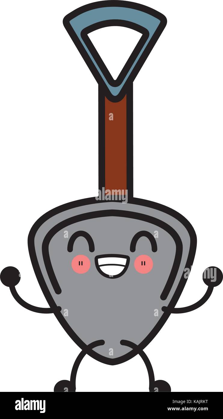 Shovel construction tool cute kawaii cartoon Stock Vector Image & Art ...