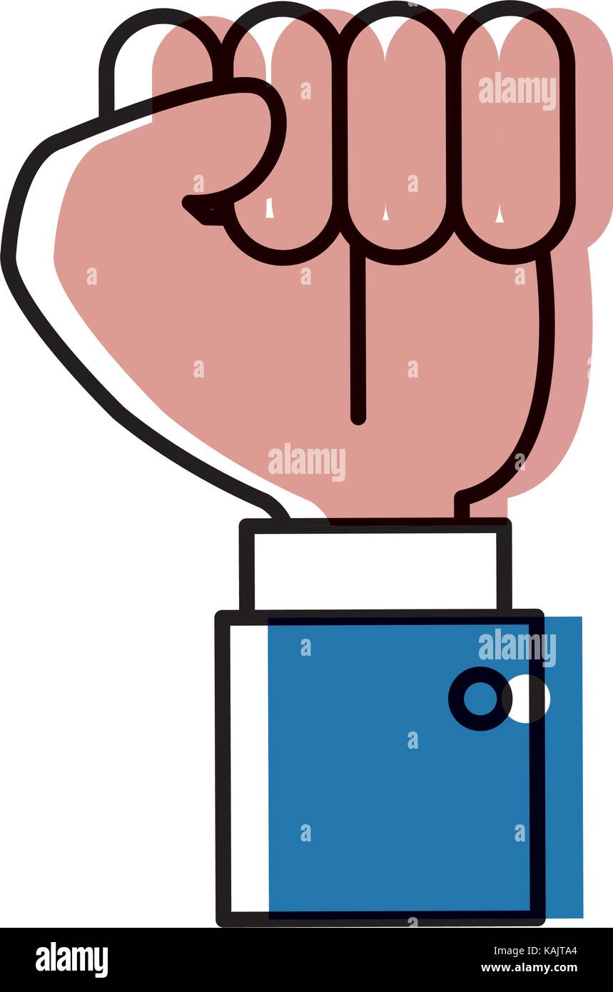 Hand clenched symbol isolated Stock Vector Image & Art - Alamy