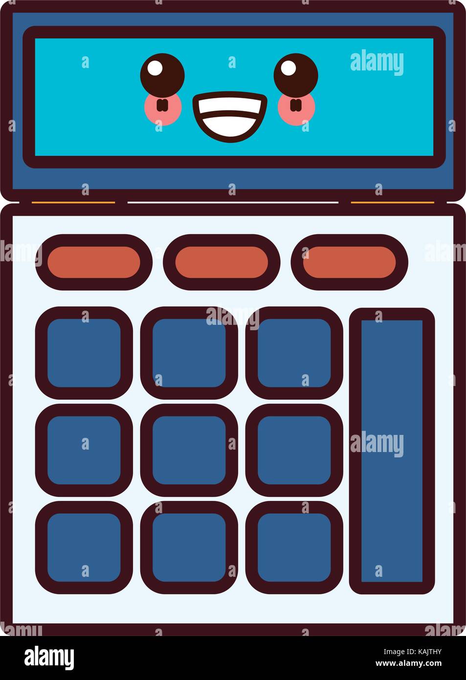 calculator math device kawaii cartoon Stock Vector Image & Art - Alamy
