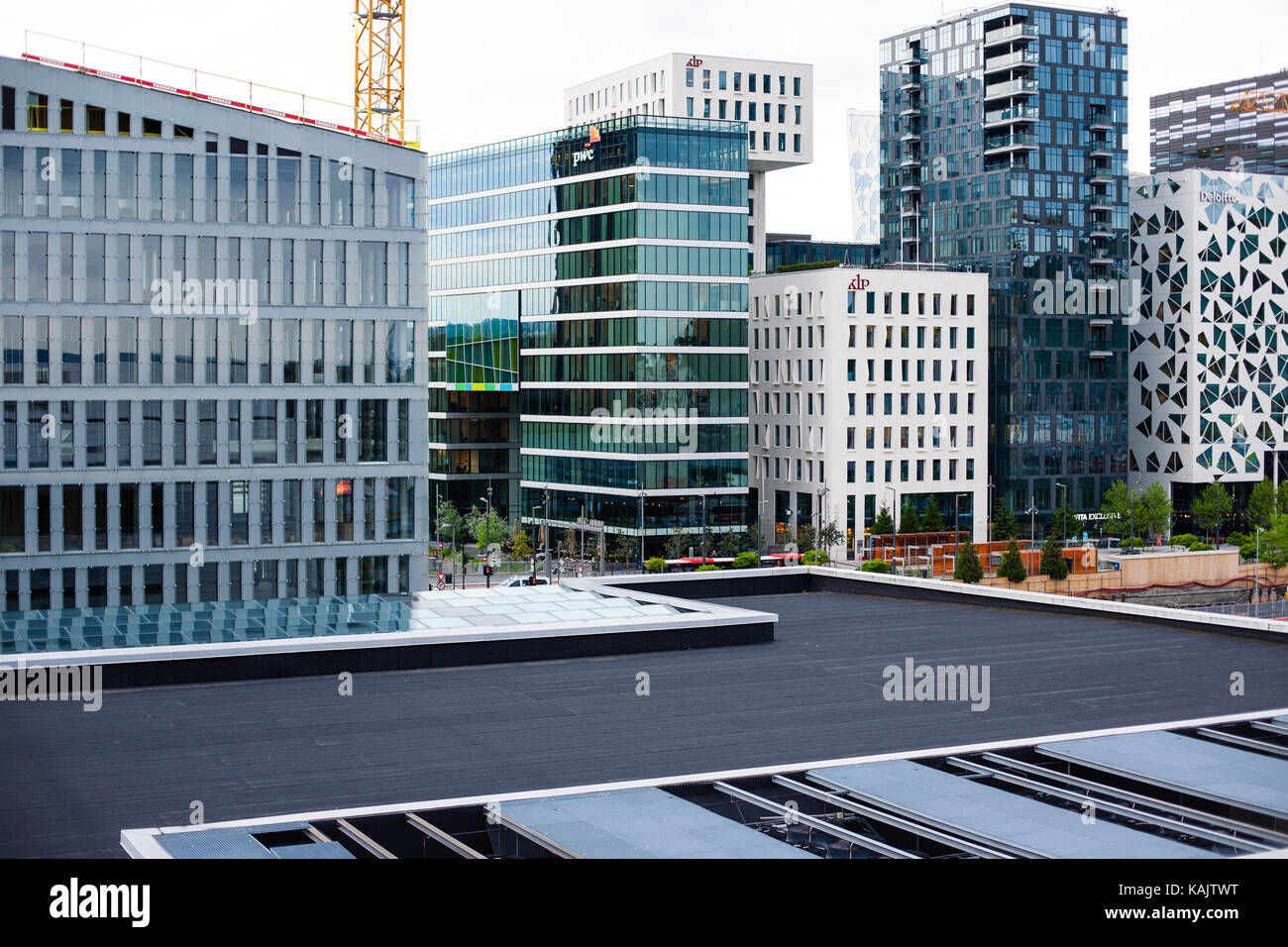 Modern streets of Oslo popular buildings scandinavian architecture ...