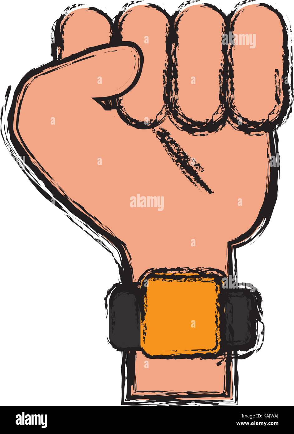 Hand clenched symbol isolated Stock Vector Image & Art - Alamy