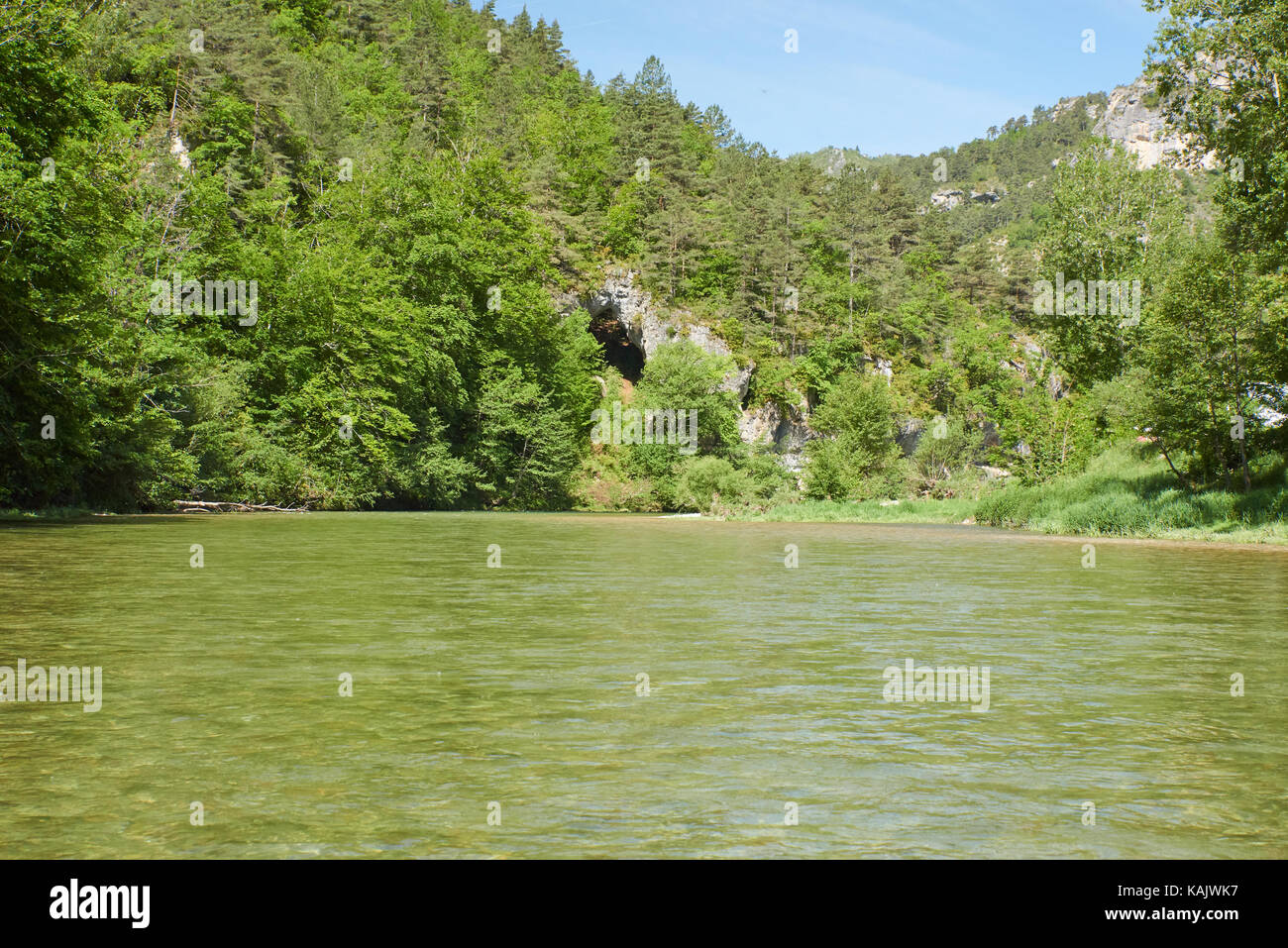Gorges du Tarn on a boat Stock Photo - Alamy