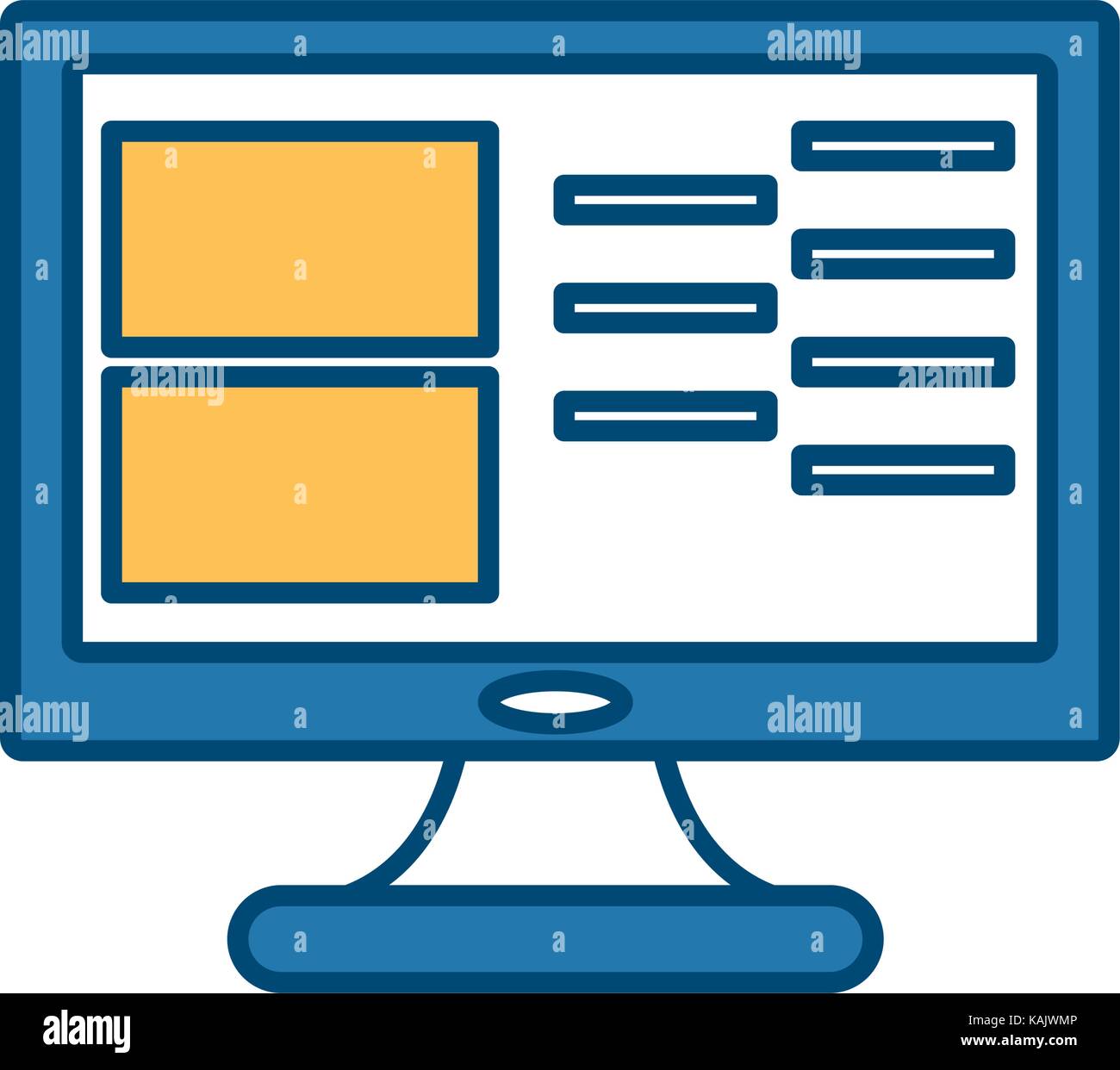 Pc screen monitor Stock Vector Image & Art - Alamy