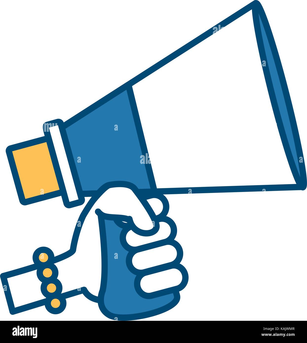 Hand with bullhorn Stock Vector Image & Art - Alamy