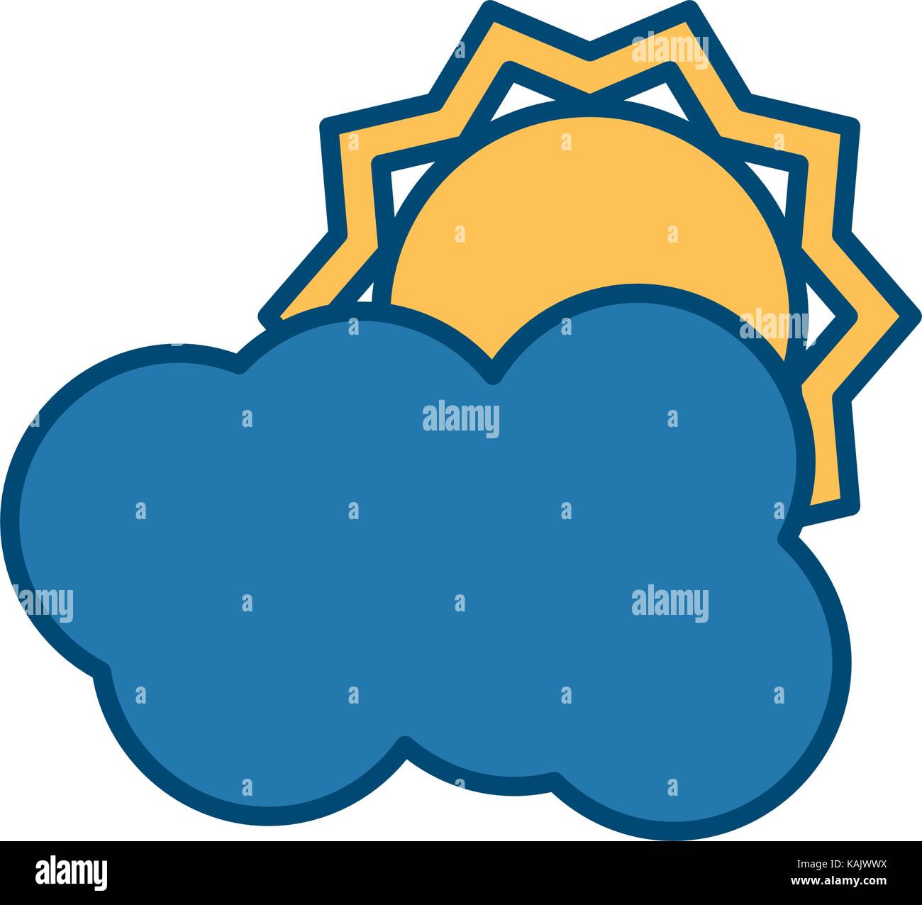 Sun and cloud weather symbol Stock Vector Image & Art - Alamy