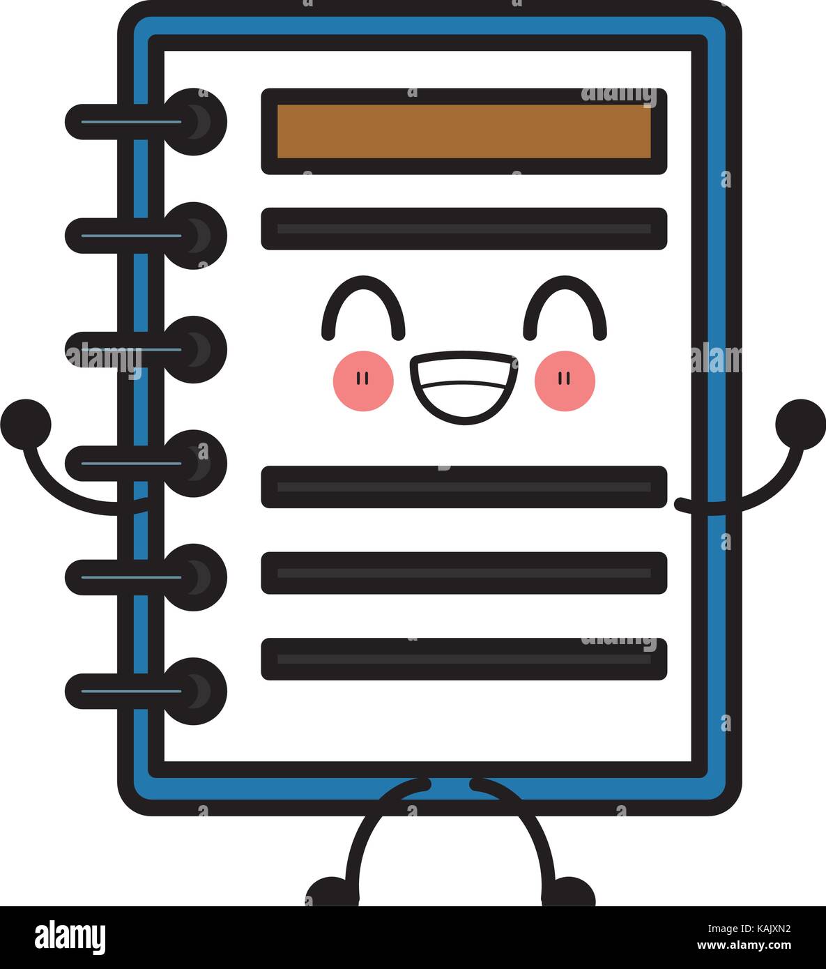 Sheet office document cute kawaii cartoon Stock Vector Image & Art - Alamy