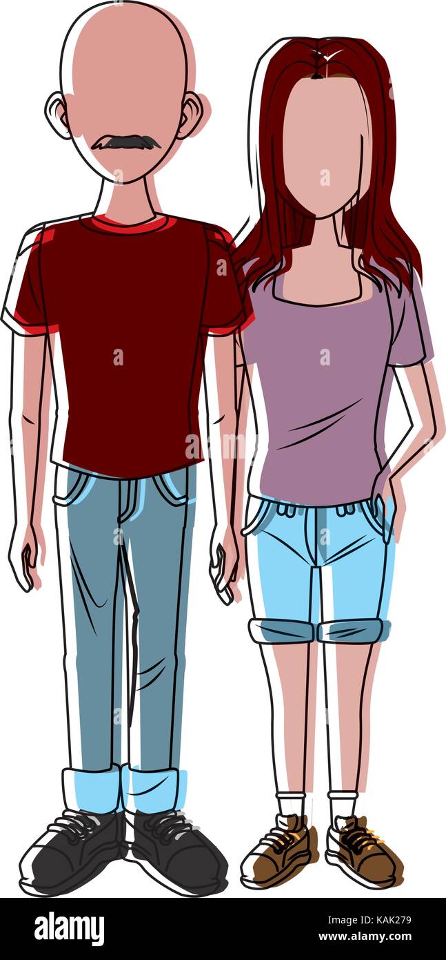 Young couple cartoon Stock Vector Image & Art - Alamy