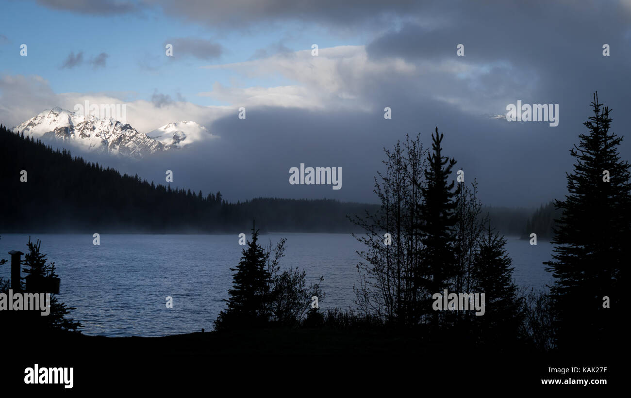 View over Spruce Lake towards Dickson Range (South Chilcotin Mountain ...