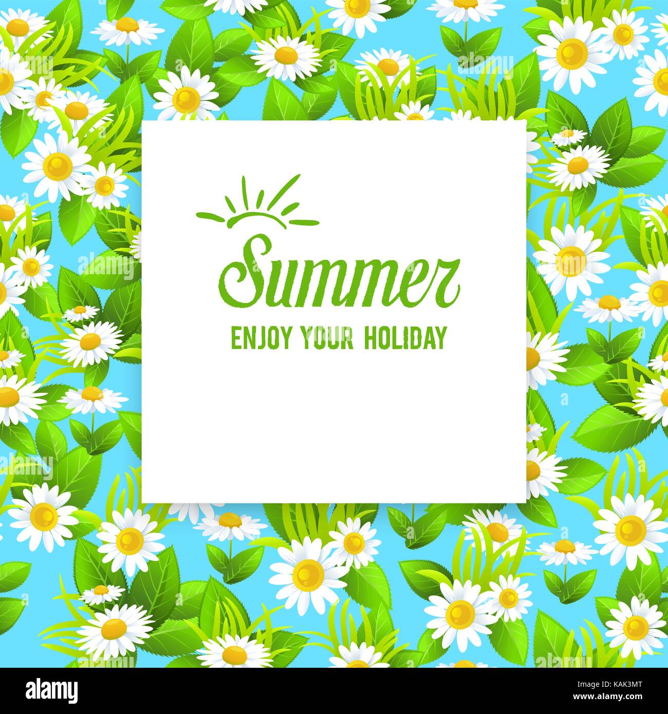 Summer daisy background Stock Vector Images - Alamy