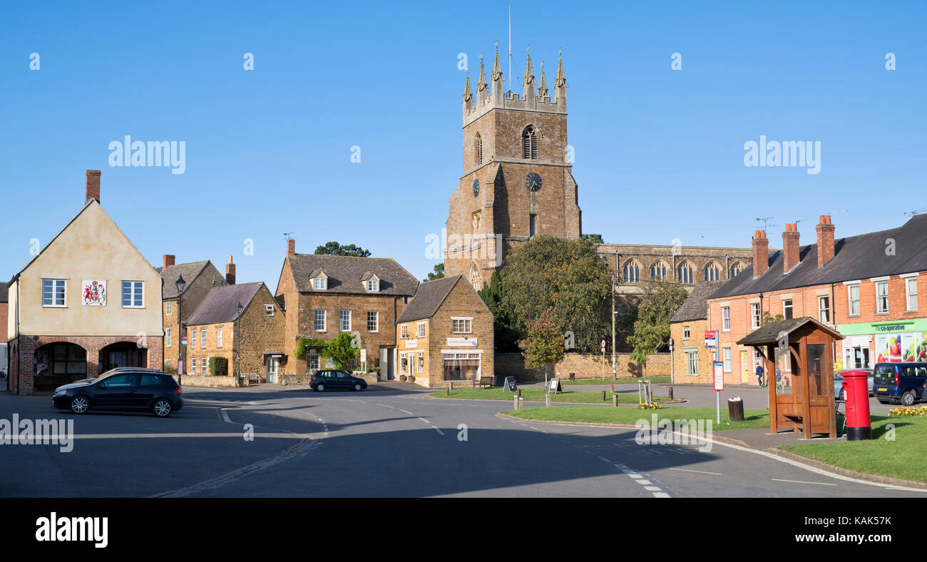 Deddington market place in September afternoon sunlight. Deddington ...