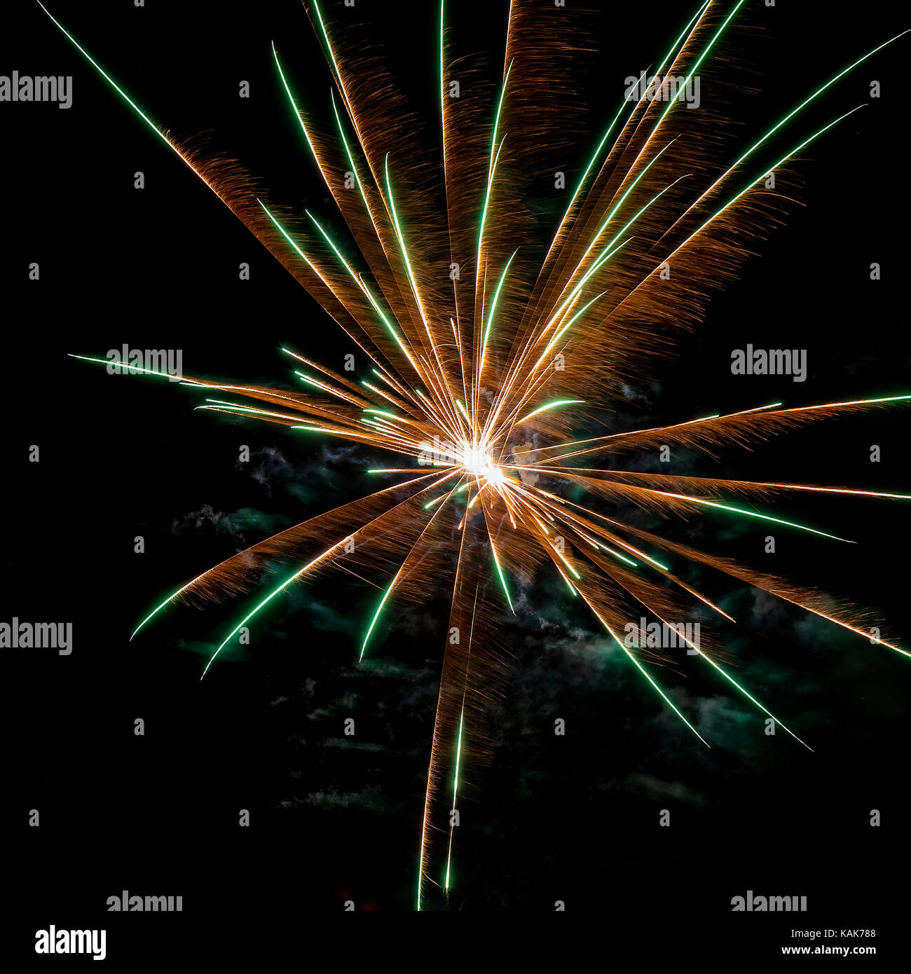 Firework at night Stock Photo - Alamy
