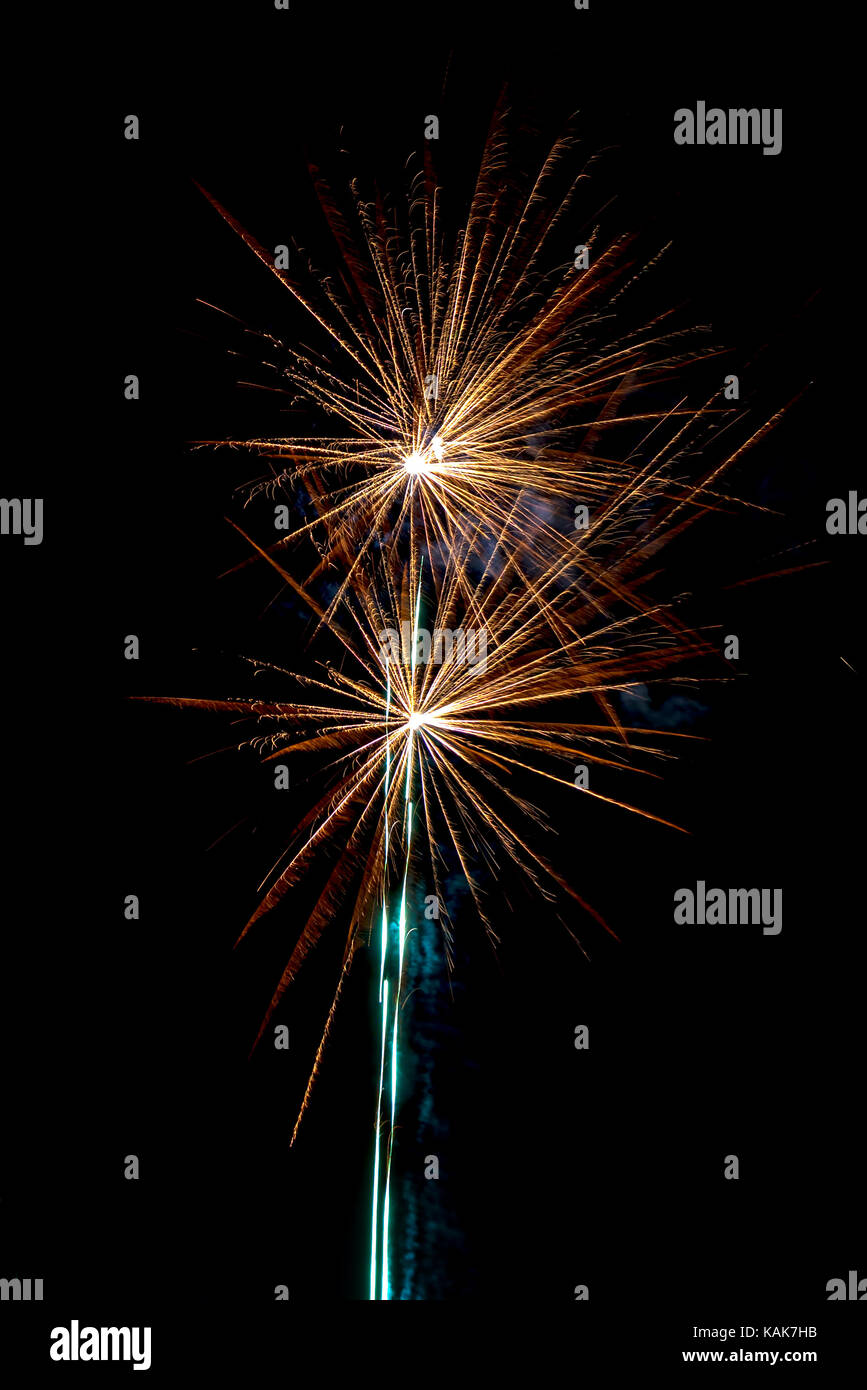Firework at night Stock Photo - Alamy