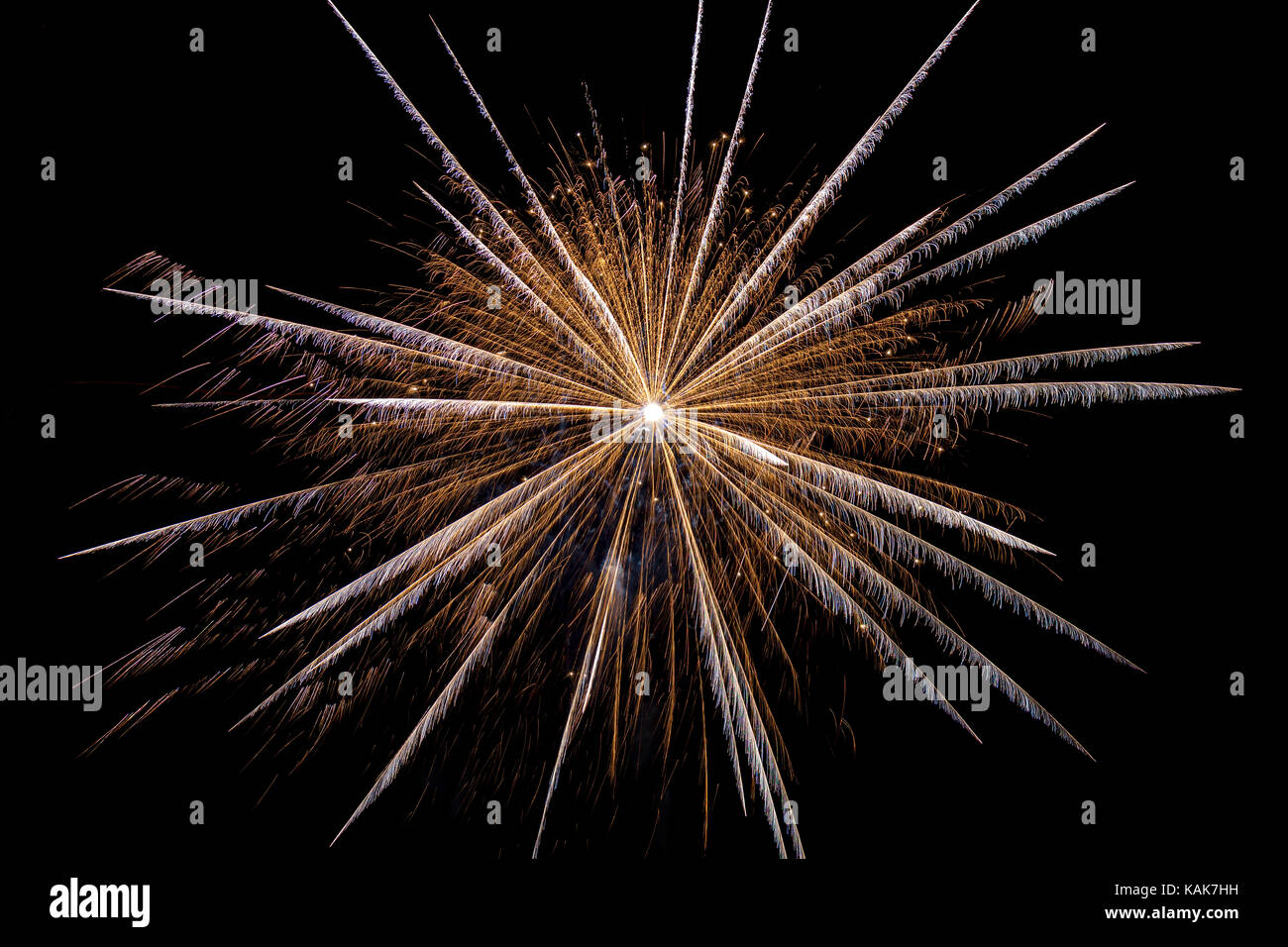 Firework at night Stock Photo - Alamy
