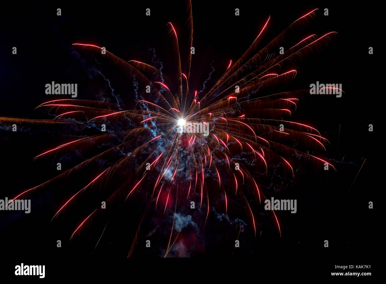 Firework at night Stock Photo - Alamy
