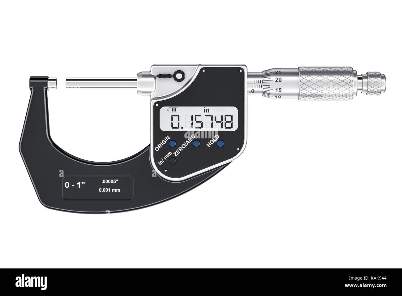 Digital Micrometer, 3D rendering isolated on white background Stock ...