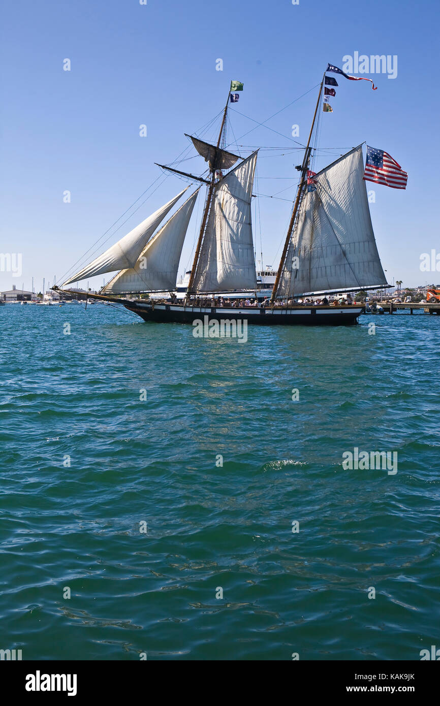 Tall Ship Lynx at the Festival of Sail in San Diego, CA US. Lynx is an ...