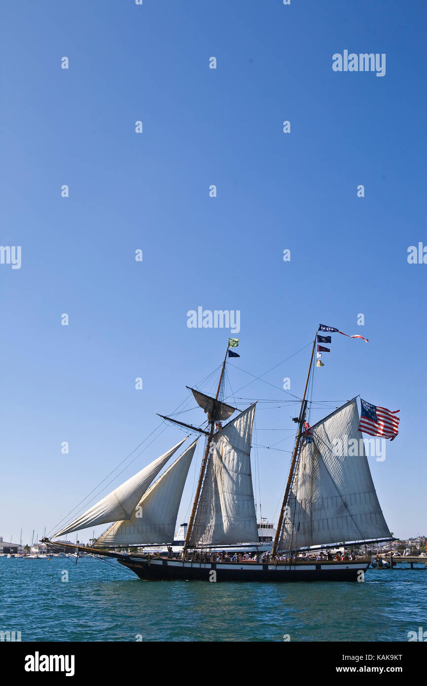 Tall Ship Lynx at the Festival of Sail in San Diego, CA US. Lynx is an ...