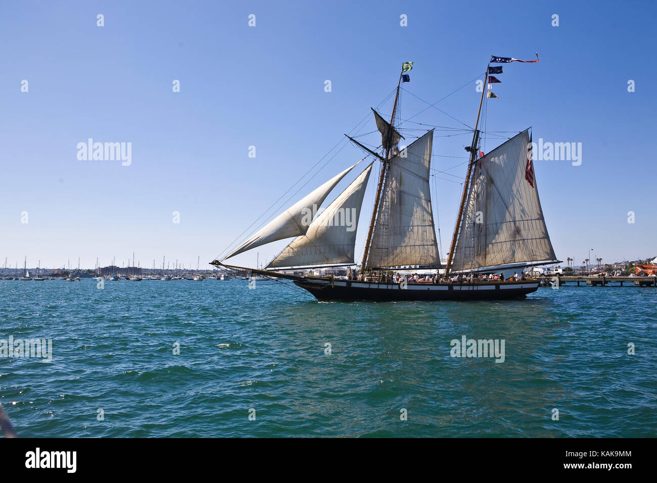 Tall Ship Lynx at the Festival of Sail in San Diego, CA US. Lynx is an ...