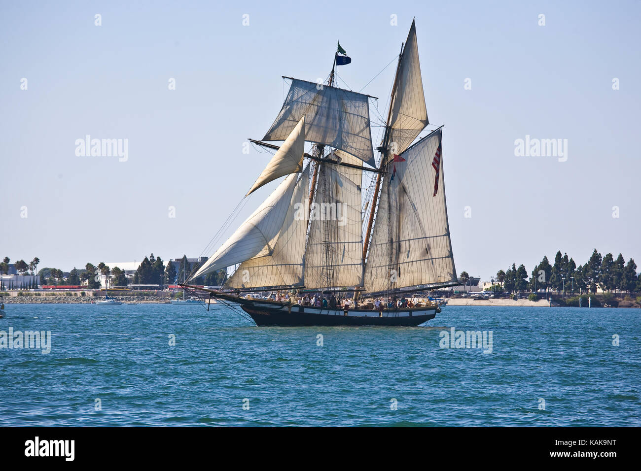 Tall Ship Lynx at the Festival of Sail in San Diego, CA US. Lynx is an ...