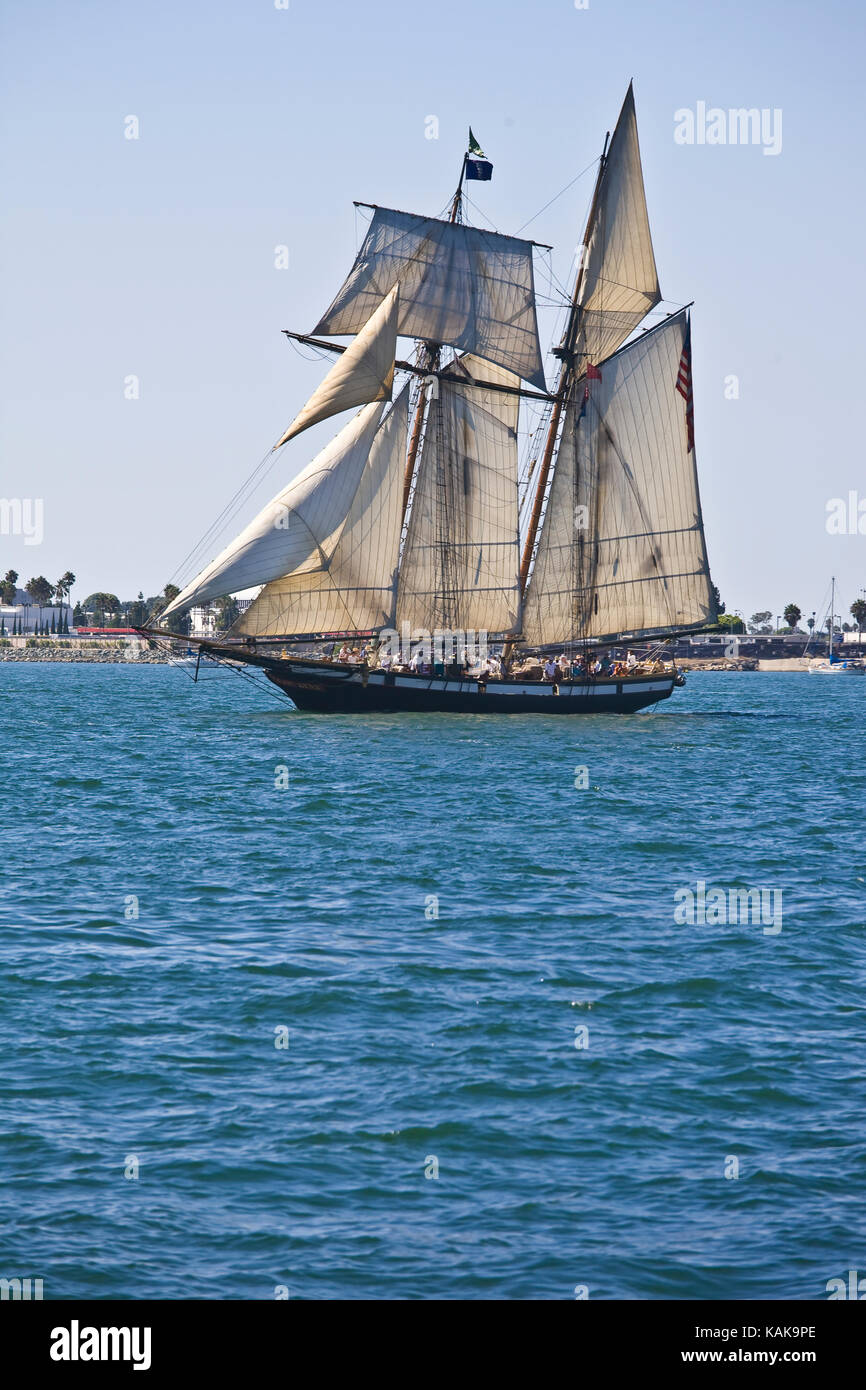Tall Ship Lynx at the Festival of Sail in San Diego, CA US. Lynx is an ...