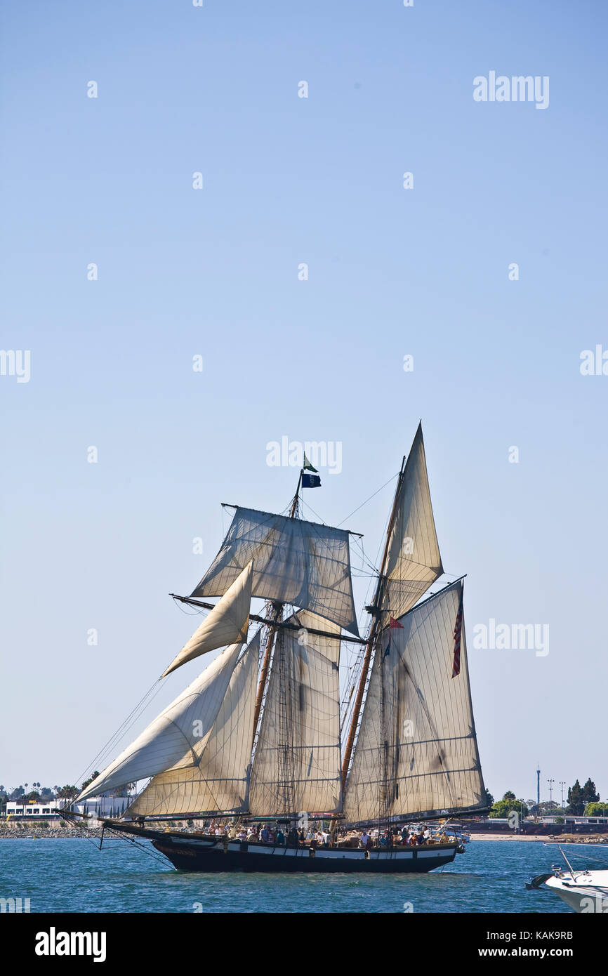Tall Ship Lynx at the Festival of Sail in San Diego, CA US. Lynx is an ...