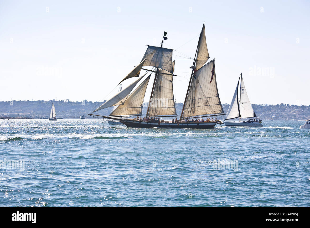 Tall Ship Lynx at the Festival of Sail in San Diego, CA US. Lynx is an ...