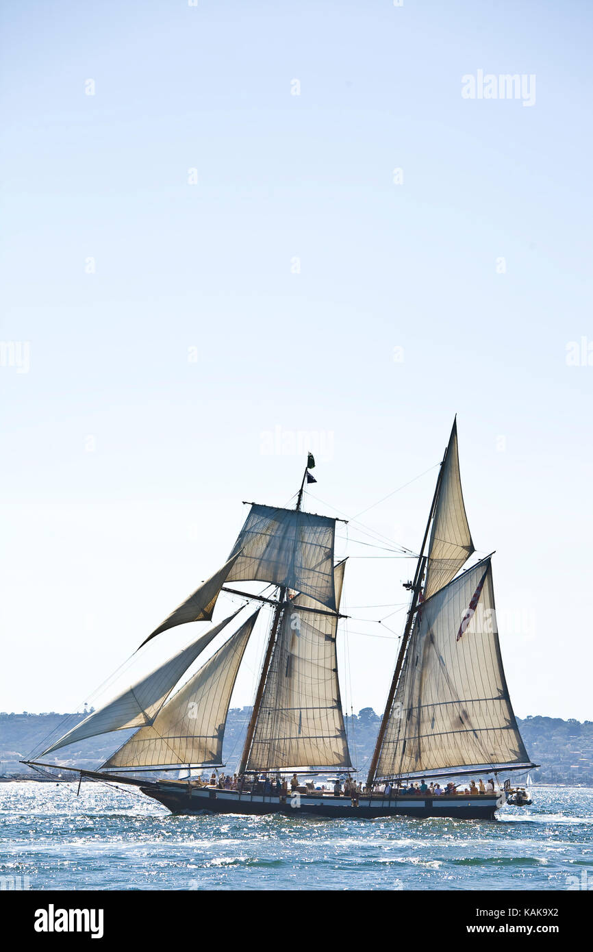 Tall Ship Lynx at the Festival of Sail in San Diego, CA US. Lynx is an ...