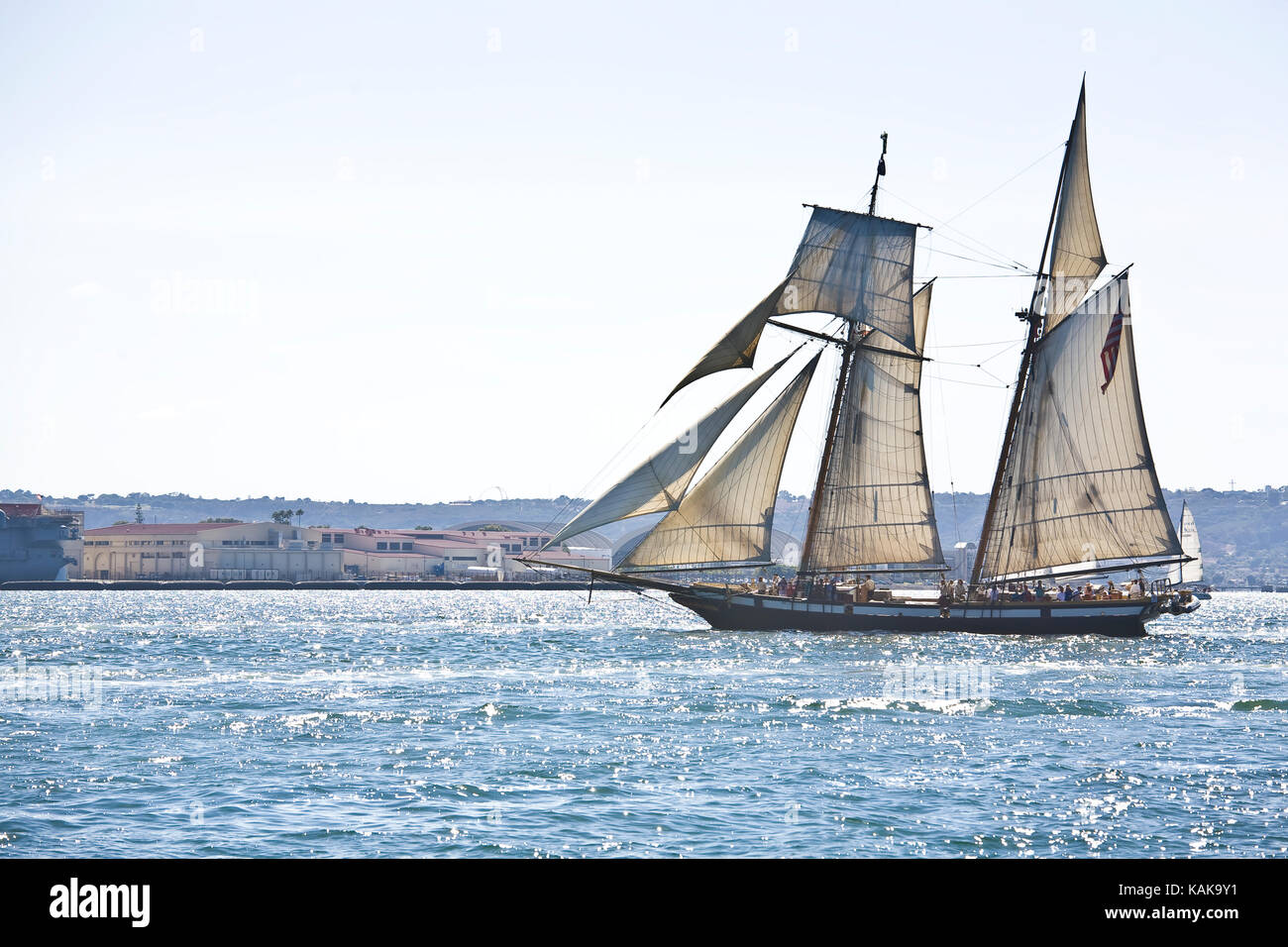 Tall Ship Lynx at the Festival of Sail in San Diego, CA US. Lynx is an ...