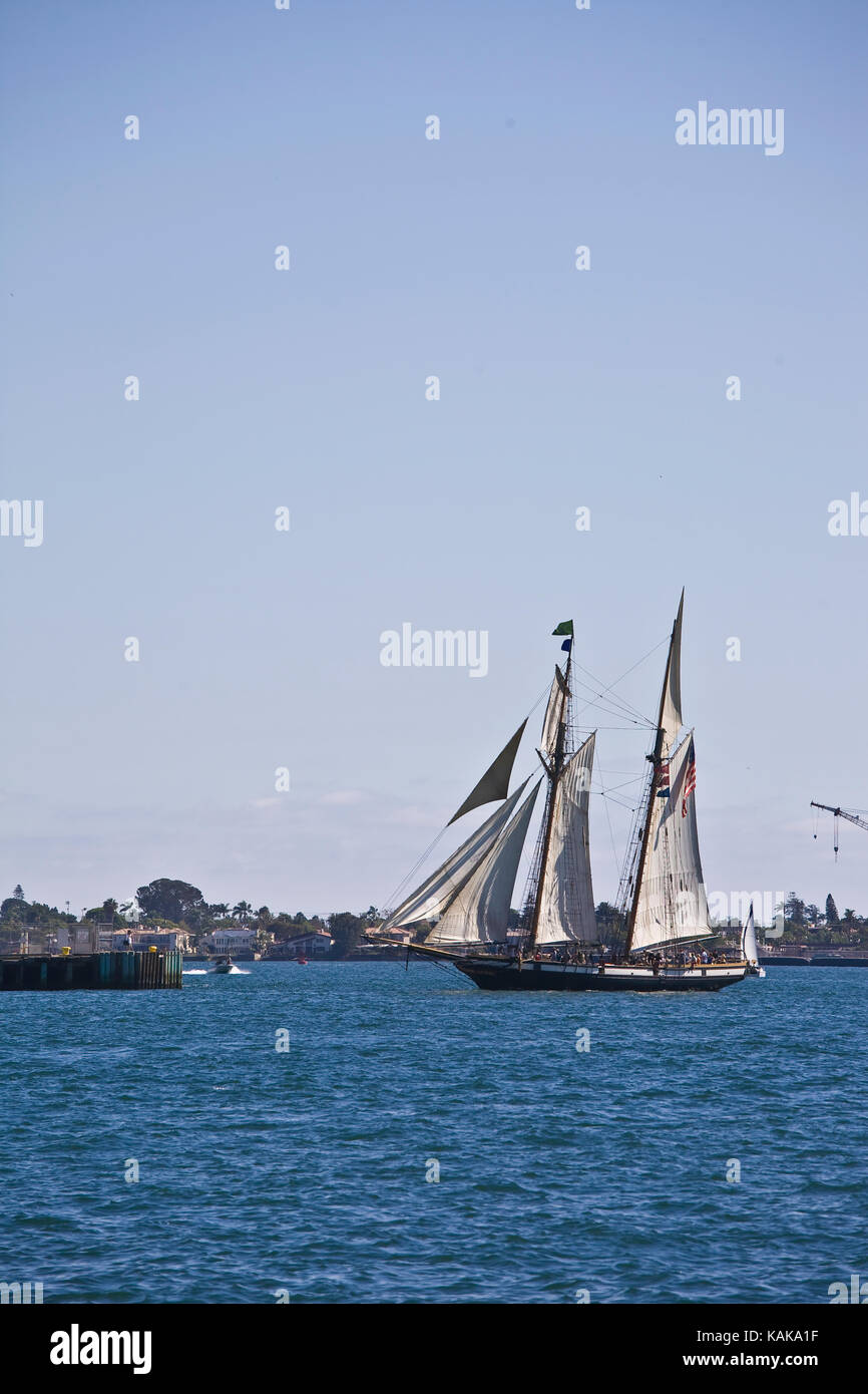 Tall Ship Lynx at the Festival of Sail in San Diego, CA US. Lynx is an ...