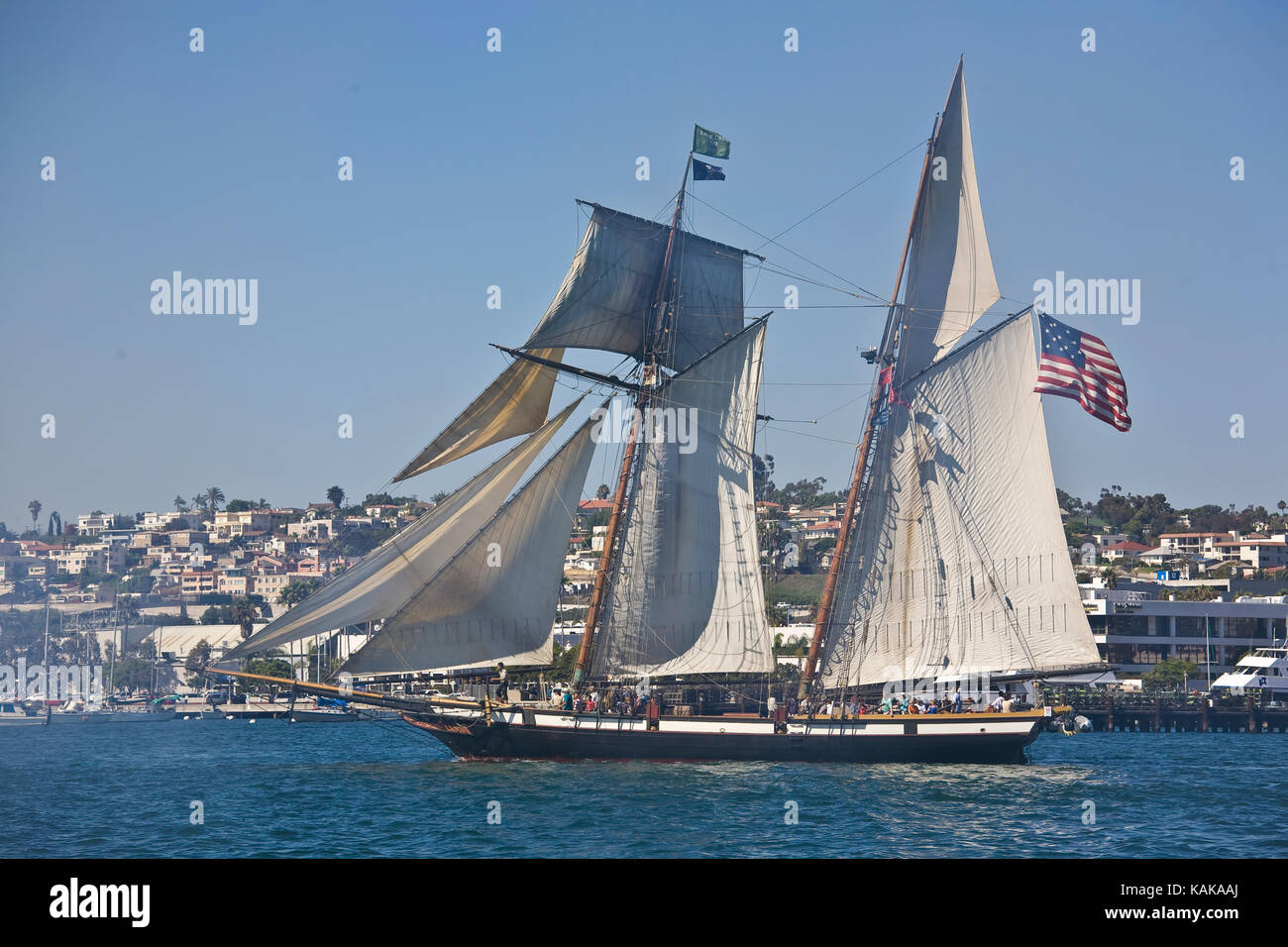 Tall Ship Lynx at the Festival of Sail in San Diego, CA US. Lynx is an ...