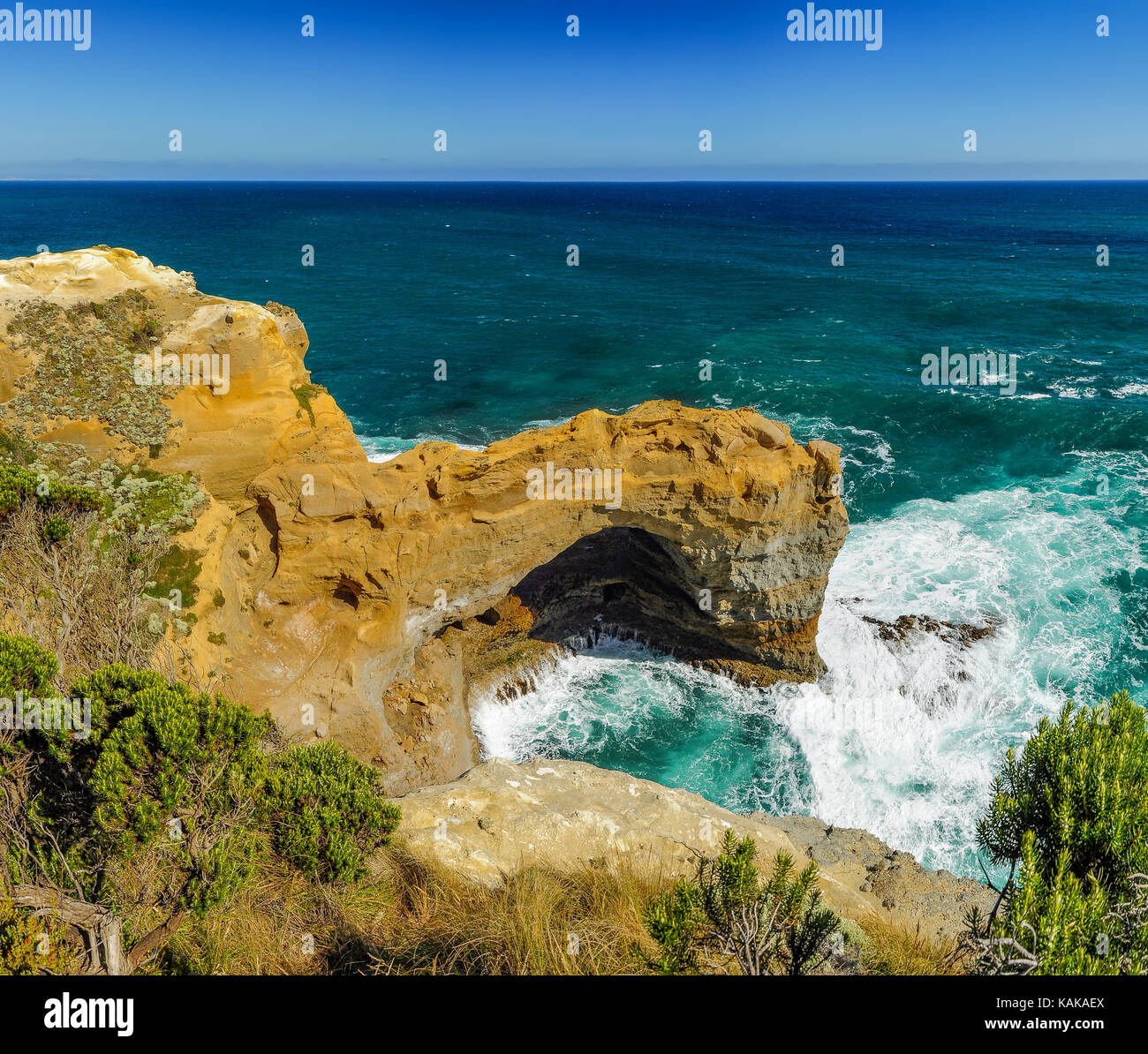 All shades of blue of the Pacific ocean. The Australian coast Stock ...