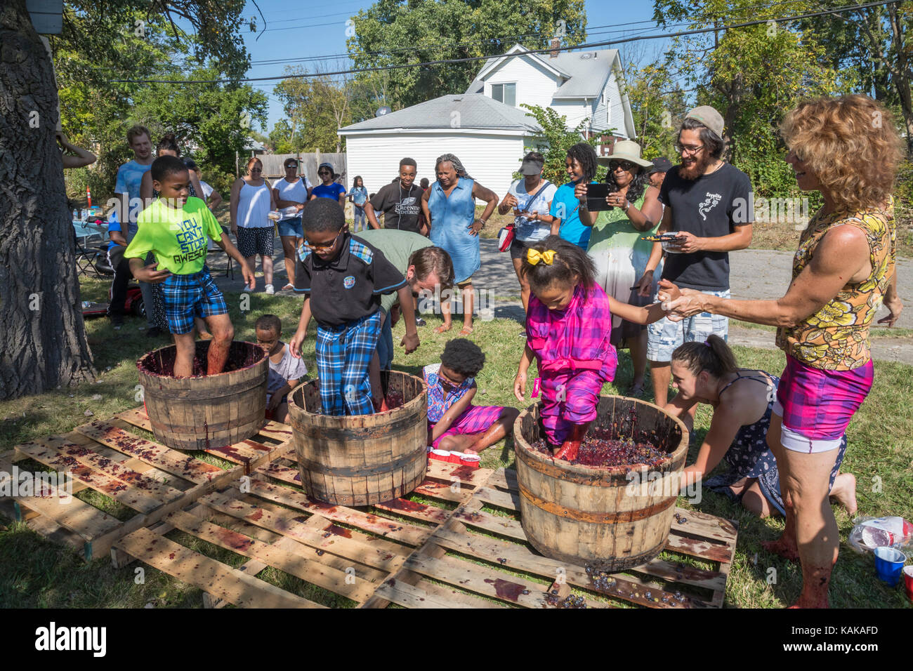 Stomping grapes feet hi-res stock photography and images - Alamy