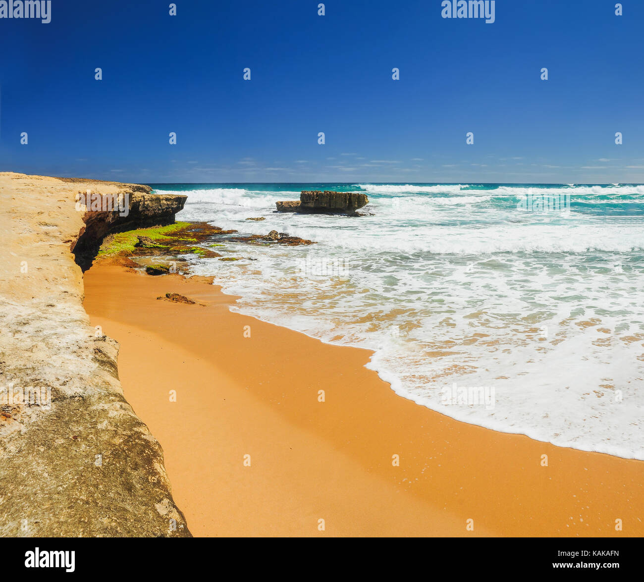 All shades of blue of the Pacific ocean. The Australian coast Stock ...