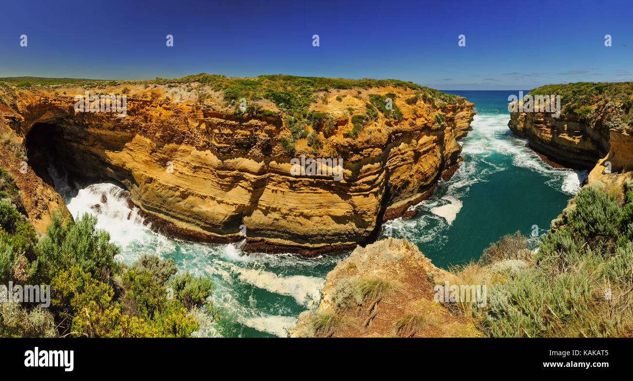 All shades of blue of the Pacific ocean. The Australian coast Stock ...