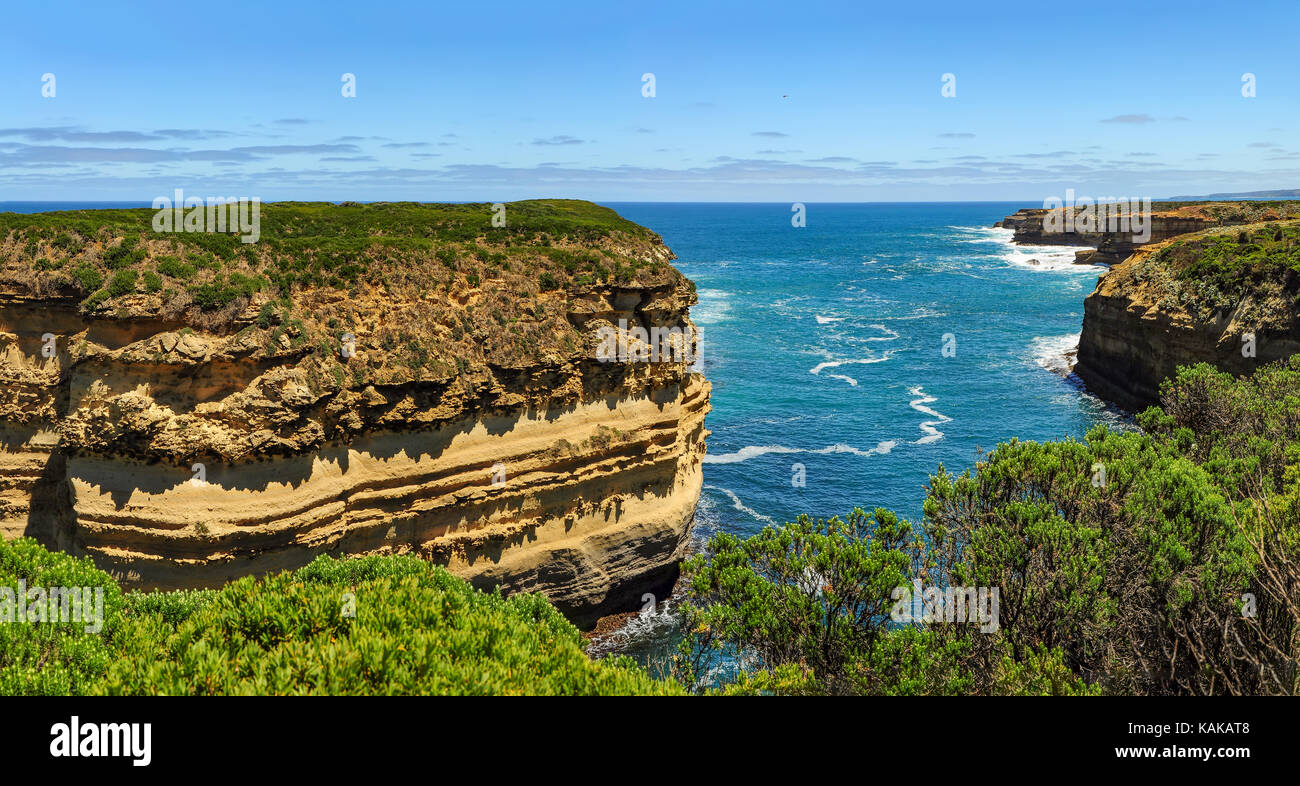 All shades of blue of the Pacific ocean. The Australian coast Stock ...